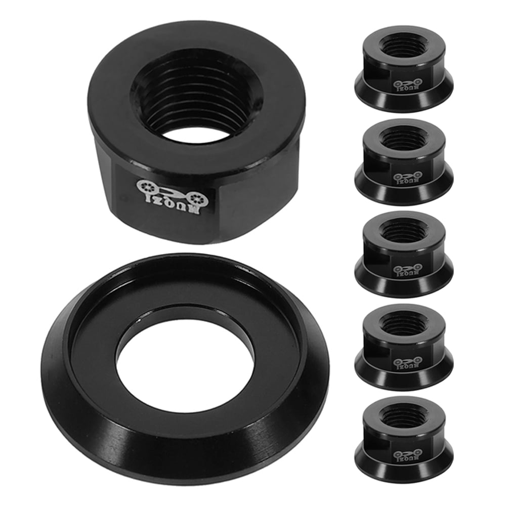 6 Pcs Aluminum Nuts Emergency Stop Button Cover Bicycle Hub - Walmart.com