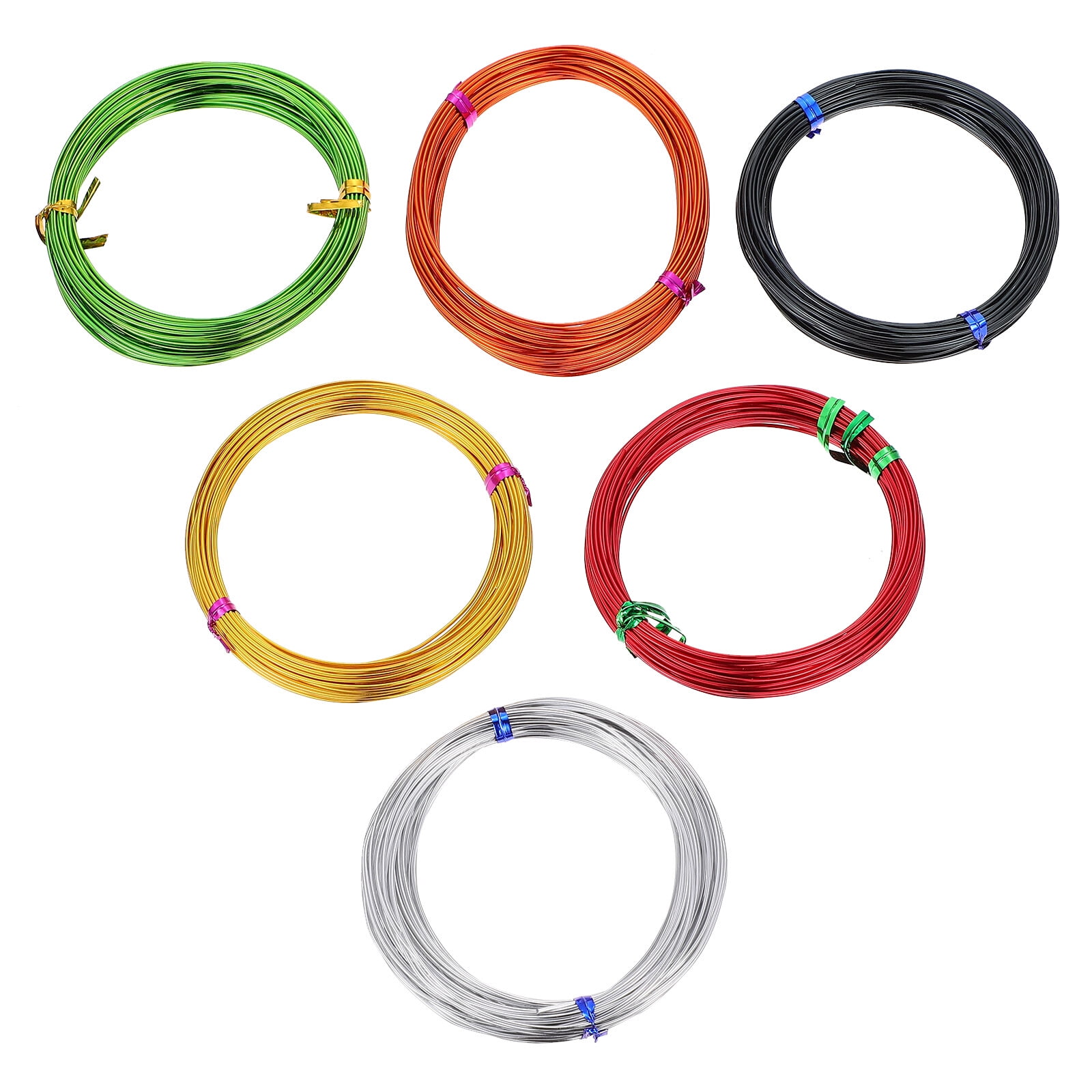 6 Pcs Aluminum Cups Colored Alumina Wire Jewelry Wire 1000.00X0.10X0 ...
