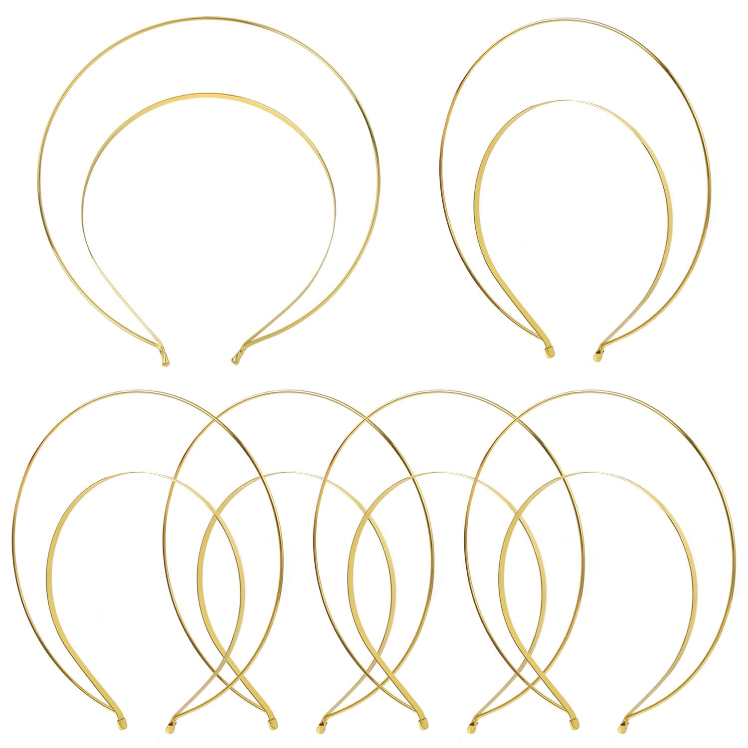 6 Pcs Angel Halo Headband 2 Layer Metal Queen Crown Gold Bridal ...