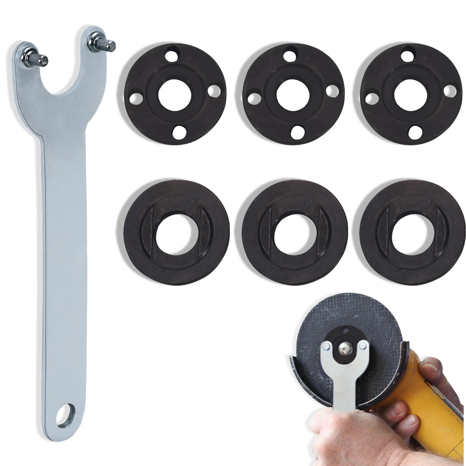 6 Pcs Angle Grinder Shaft Nuts & 1 Grinder Wrench Kit, Angle Grinder ...