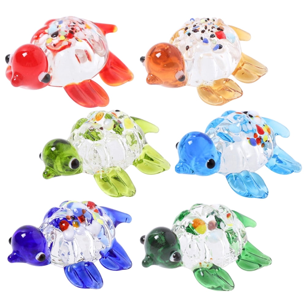 6 Pcs Animal Decorations Decor for Office Turtle Cake Toppers Turtle ...