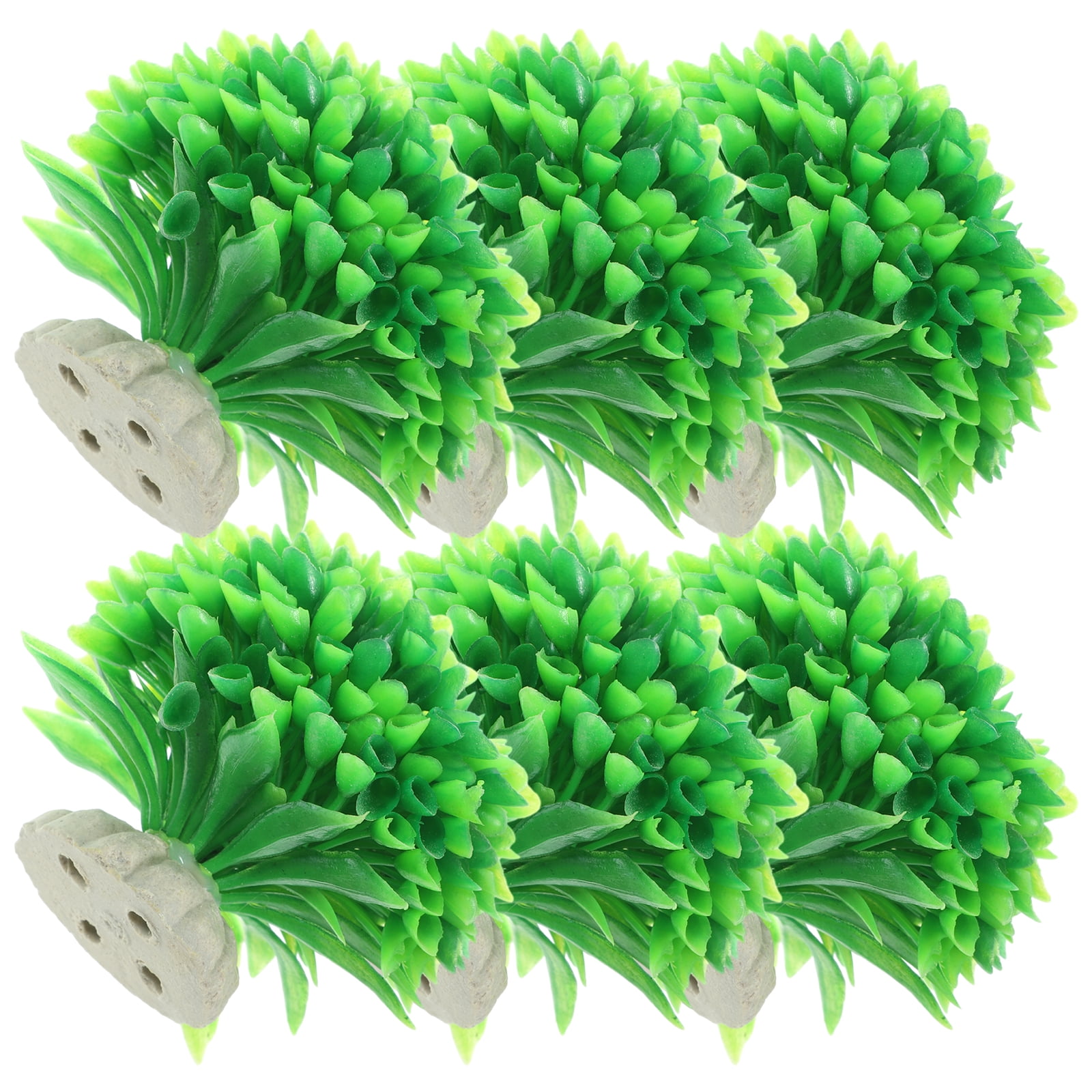 6 Pcs Aquarium Ornaments Plant Fish Aquarium Accessories Garden ...
