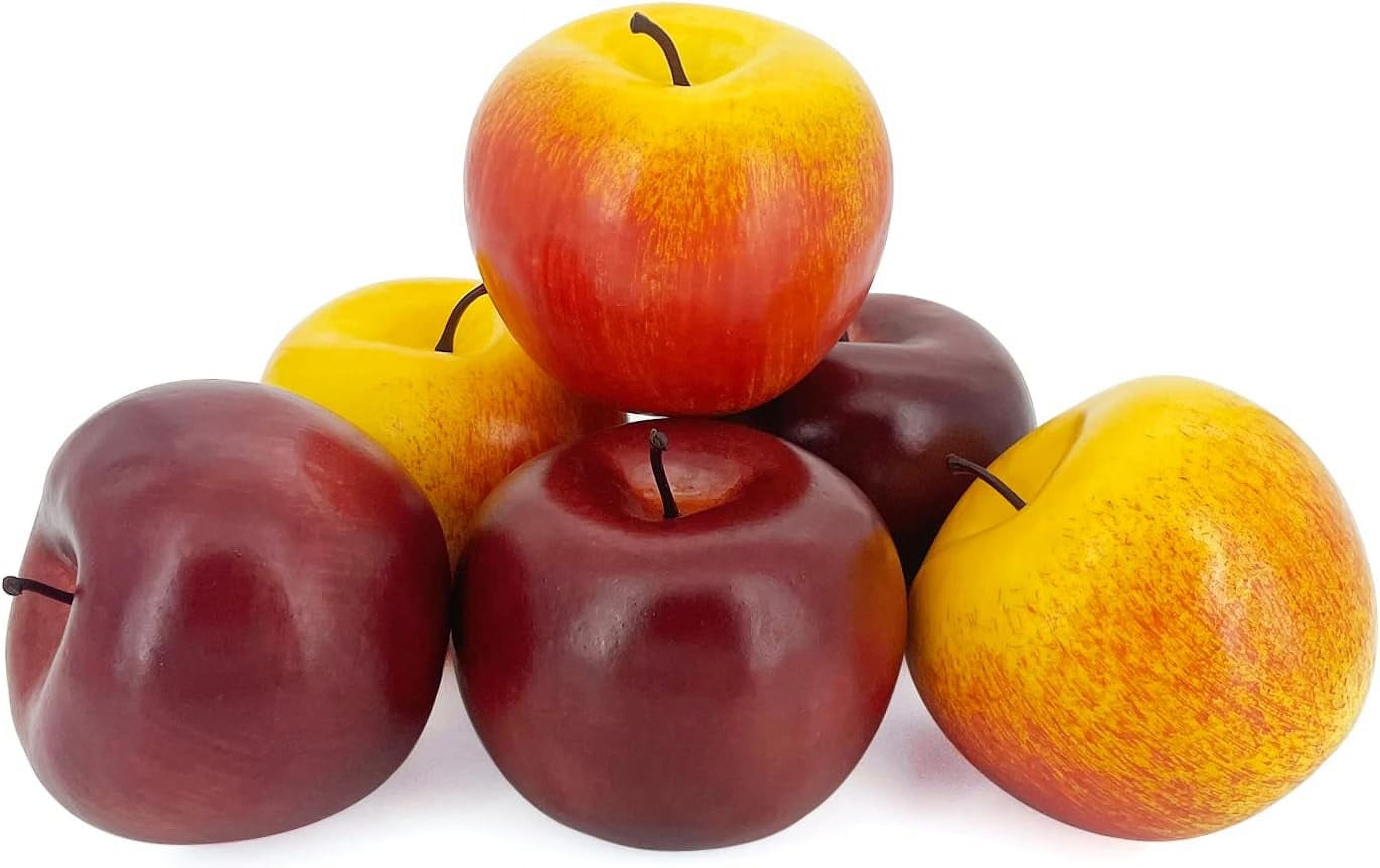 6 Pcs Artificial Apples, Fake Fruits Apples for Decoration Realistic ...