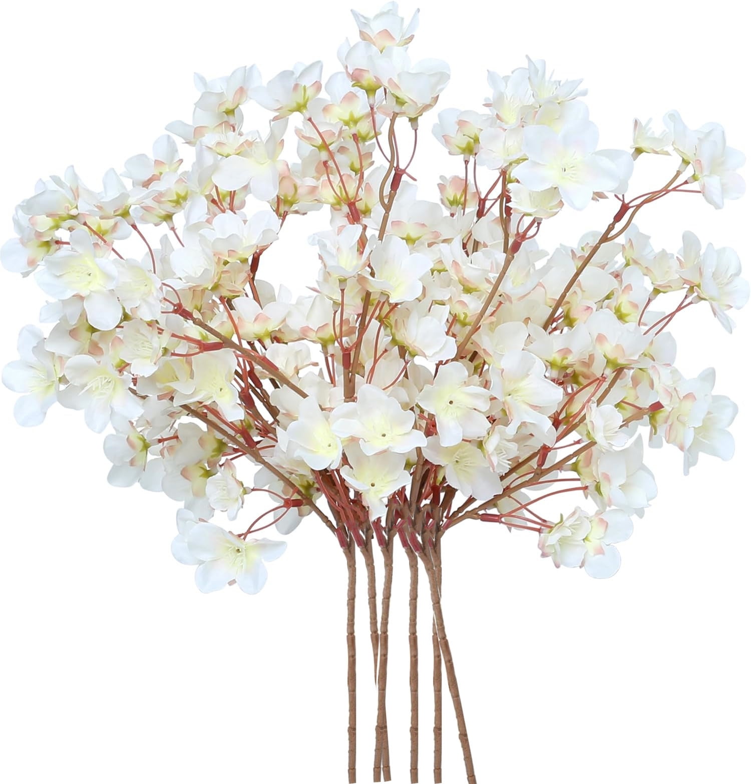 6 Pcs Artificial Cherry Blossom Branches,Silk Cherry Blossom Branches ...
