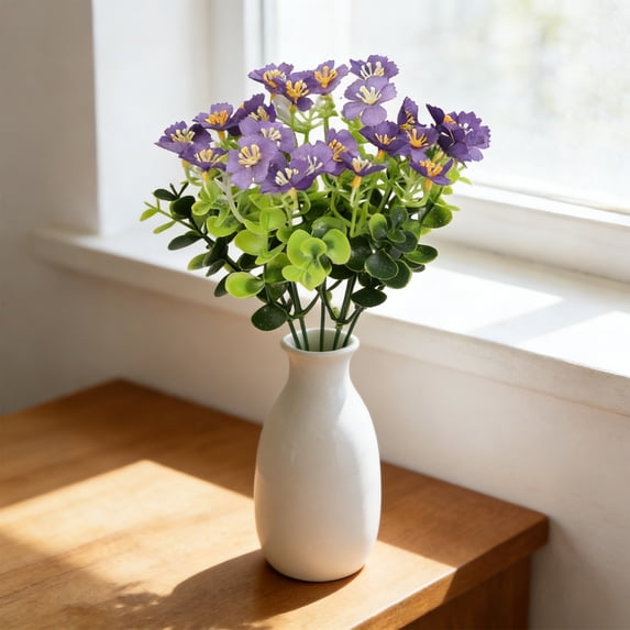 6 Pcs Artificial Flowers Bulk, Plastic Countrys-Style Floral Sprigs for ...