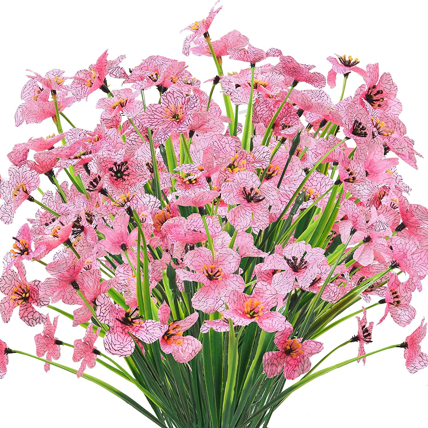 6 Pcs Artificial Flowers Outdoor Filiform Pattern Orchid Silk Flowers ...