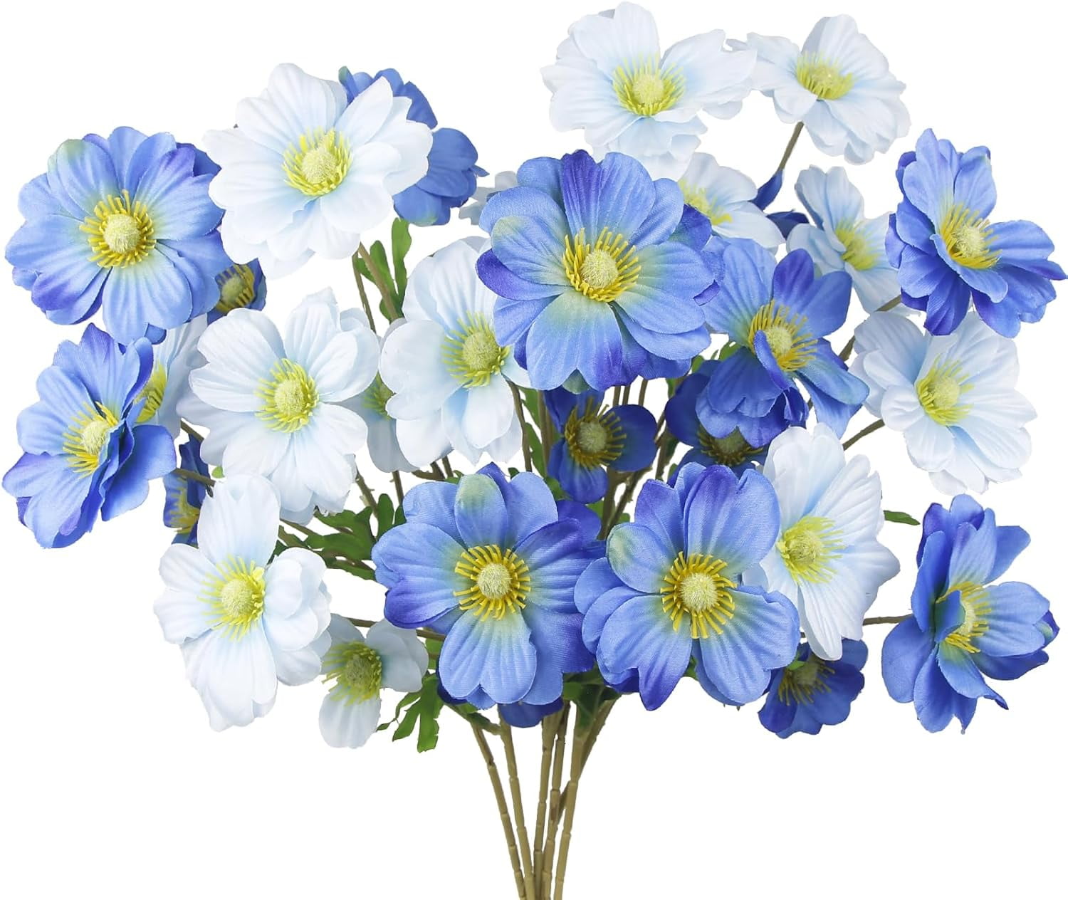 6 Pcs Artificial Flowers with Stems Faux Daisy Flowers Bouquet Orange ...