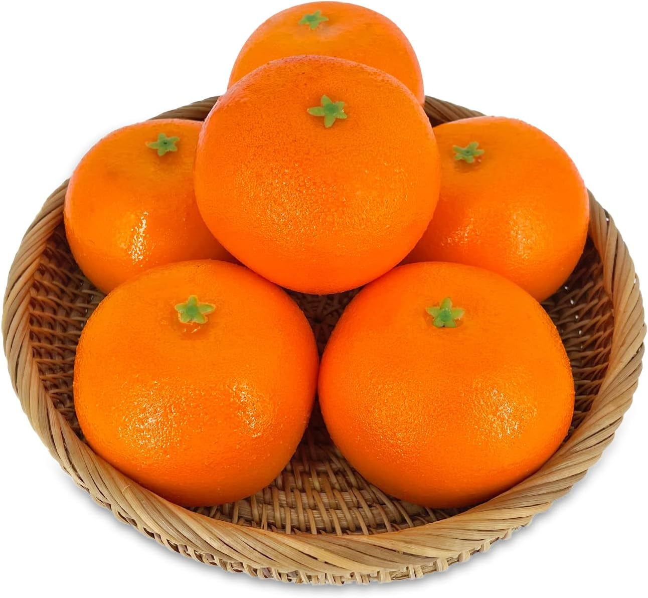 6 Pcs Artificial Mandarin Oranges Lifelike Tangerines Fake Fruits Home ...