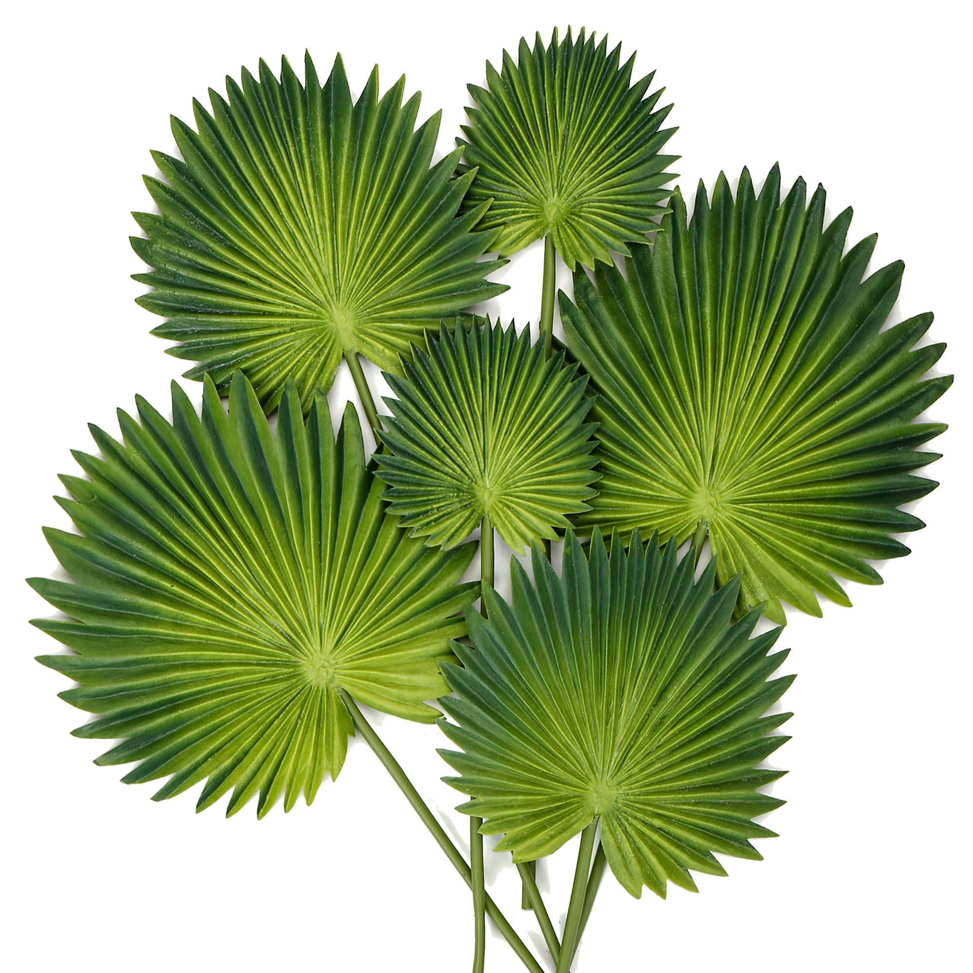 6 Pcs Artificial Palm Leaves Tropical Leaves Fronds for DIY Wedding ...