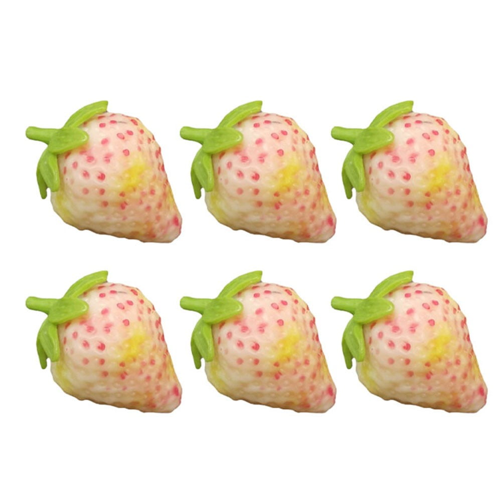 6 Pcs Artificial Strawberry Lifelike Fake Fruit Children's Toys Fake ...