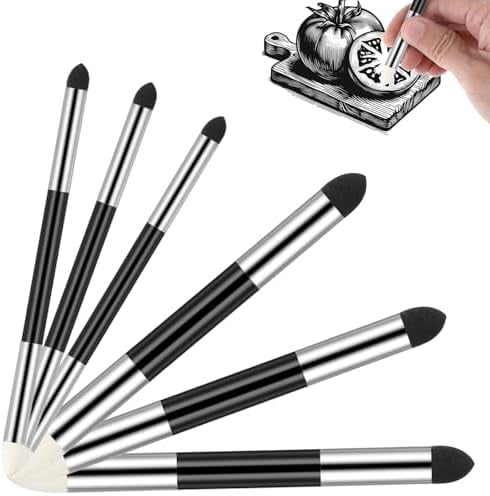 6 Pcs Artist Blending Sponge Pen, Dual Tip for Drawing Sketch ...