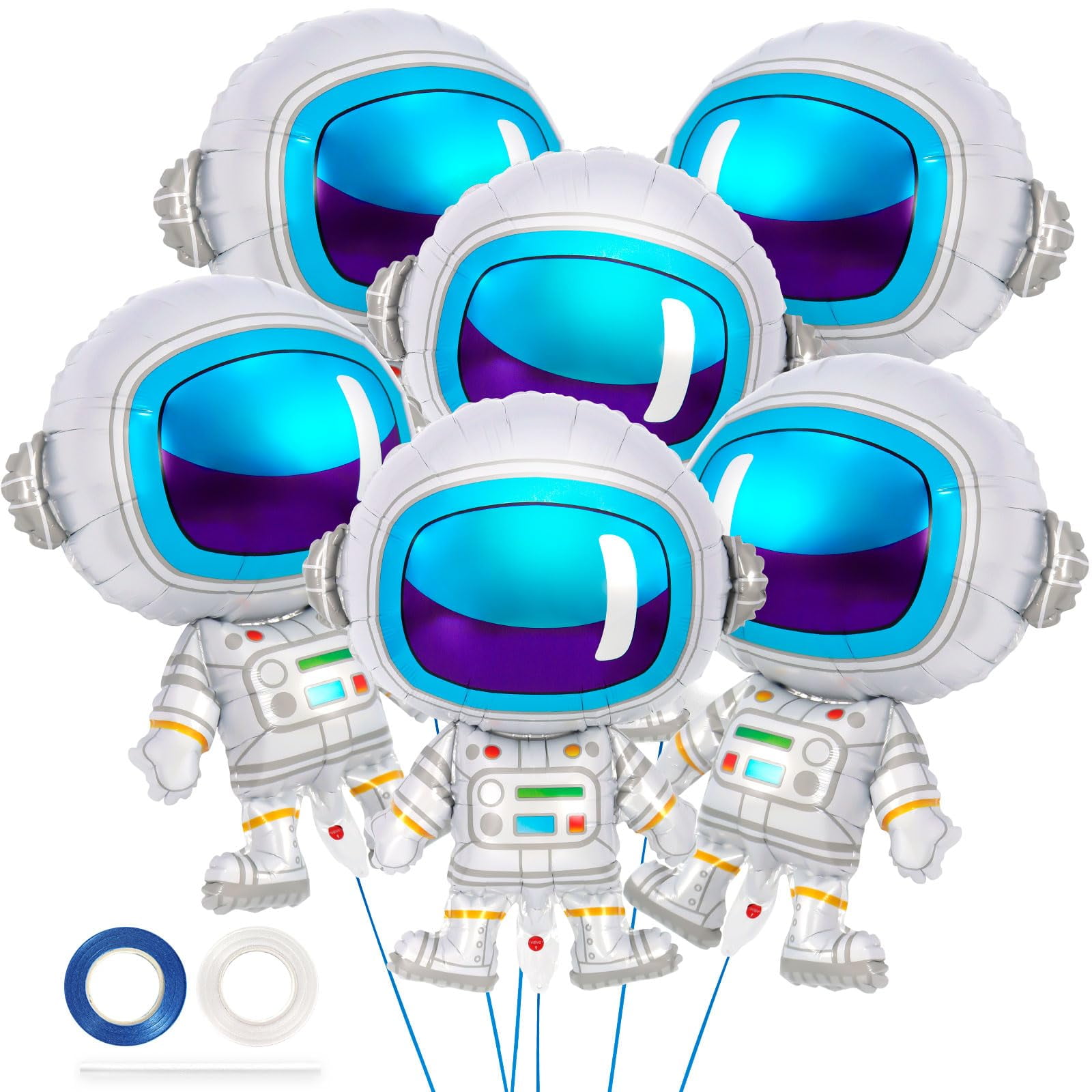 6 Pcs Astronaut Balloons GP27 for Kids,Astronaut Foil Balloon,Space ...