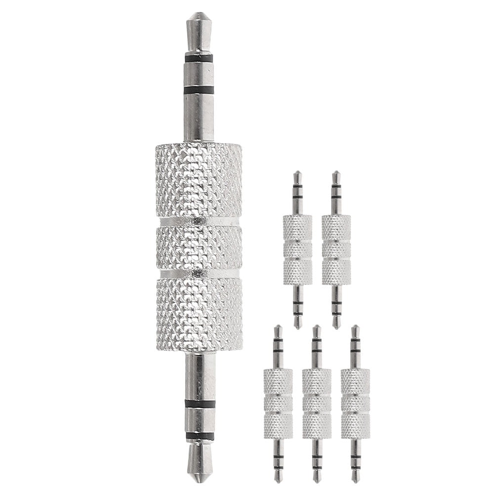 6 Pcs Audio Docking Plug Male to Male Adapter Stereo Adapter Audio ...