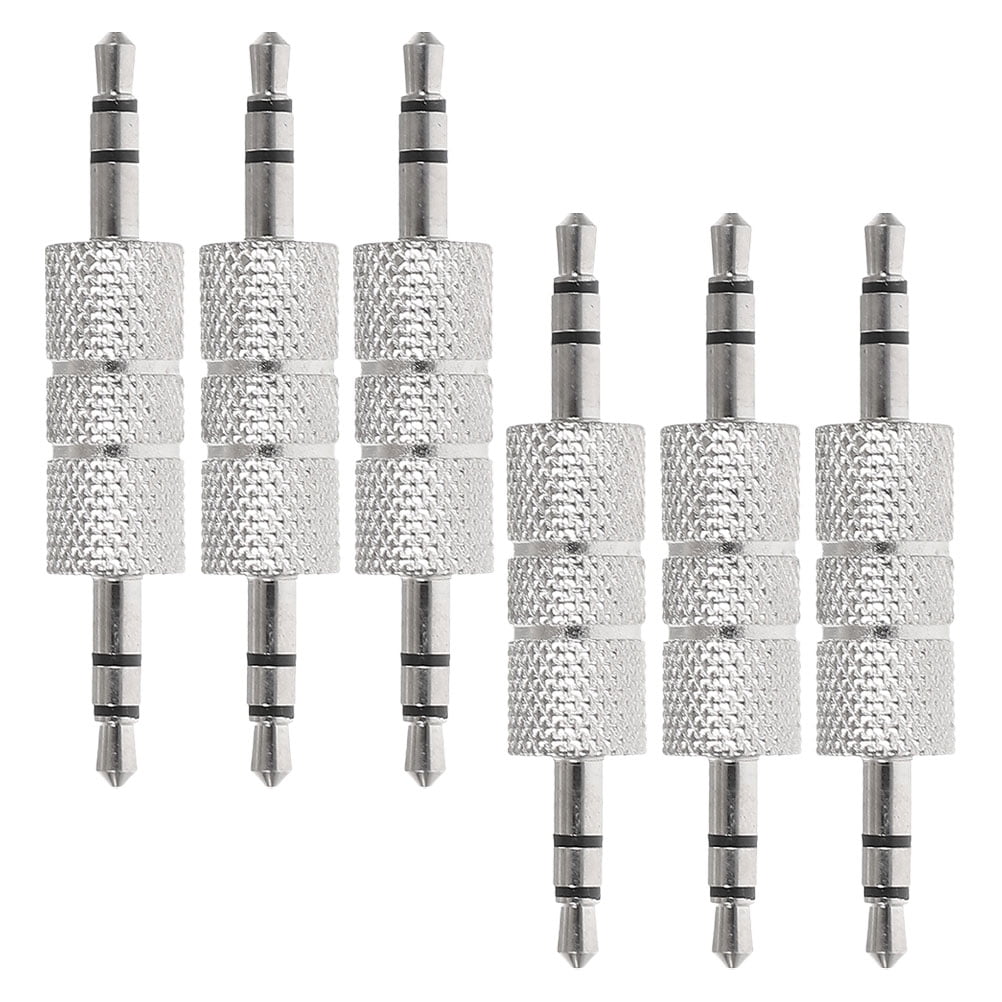 WHAMVOX 6pcs Audio Extender Mixer Conversion Connector Male to Male 3 ...