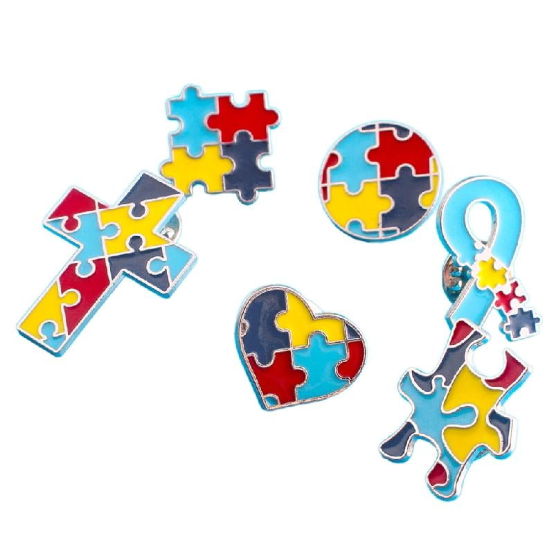 6 Pcs Autism Awareness Pins Enamel Lapel Pins Badge Brooch Inspiring ...