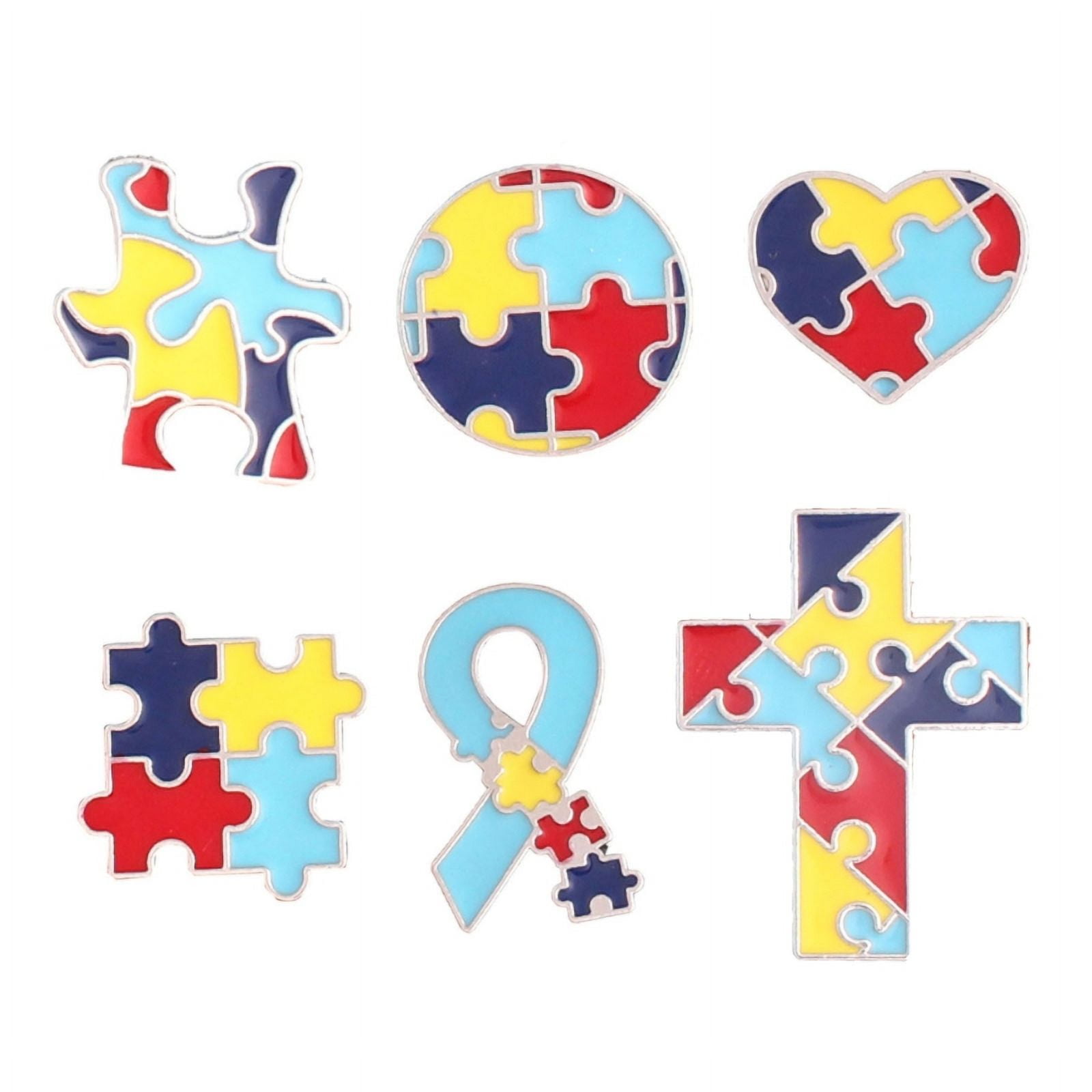 6 Pcs Autism Awareness Pins Enamel Lapel Pins Badge Brooch Inspiring ...