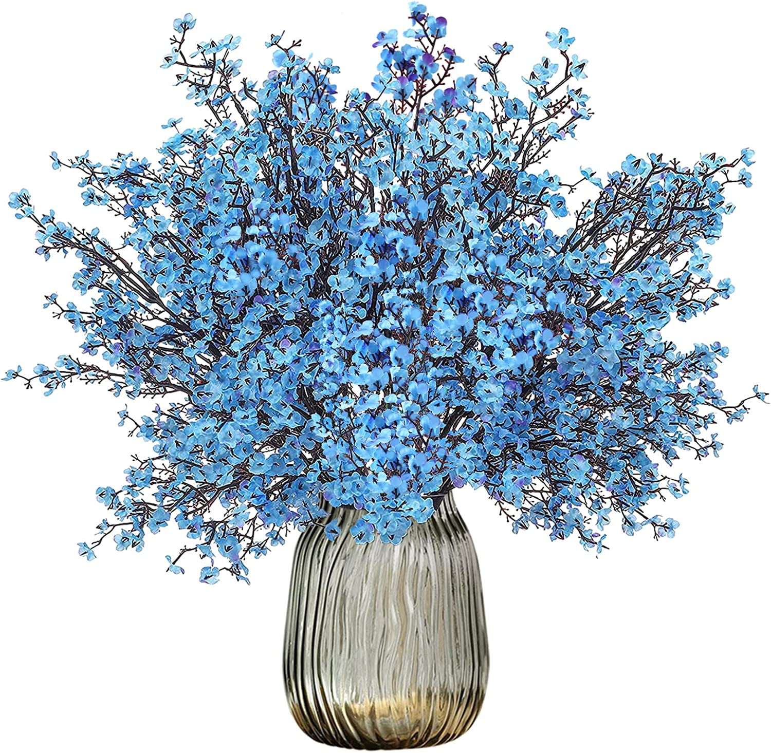 6 Pcs Babys Breath Artificial Flowers Fake Silk Flower Faux Gypsophila ...