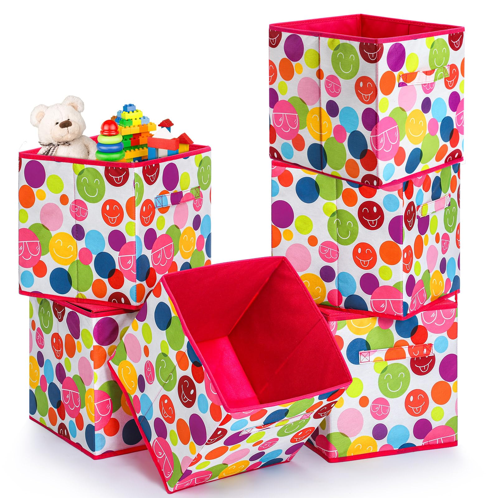 6 Pcs Back to School Storage Bins Classroom Inch Foldable Storage Bins ...