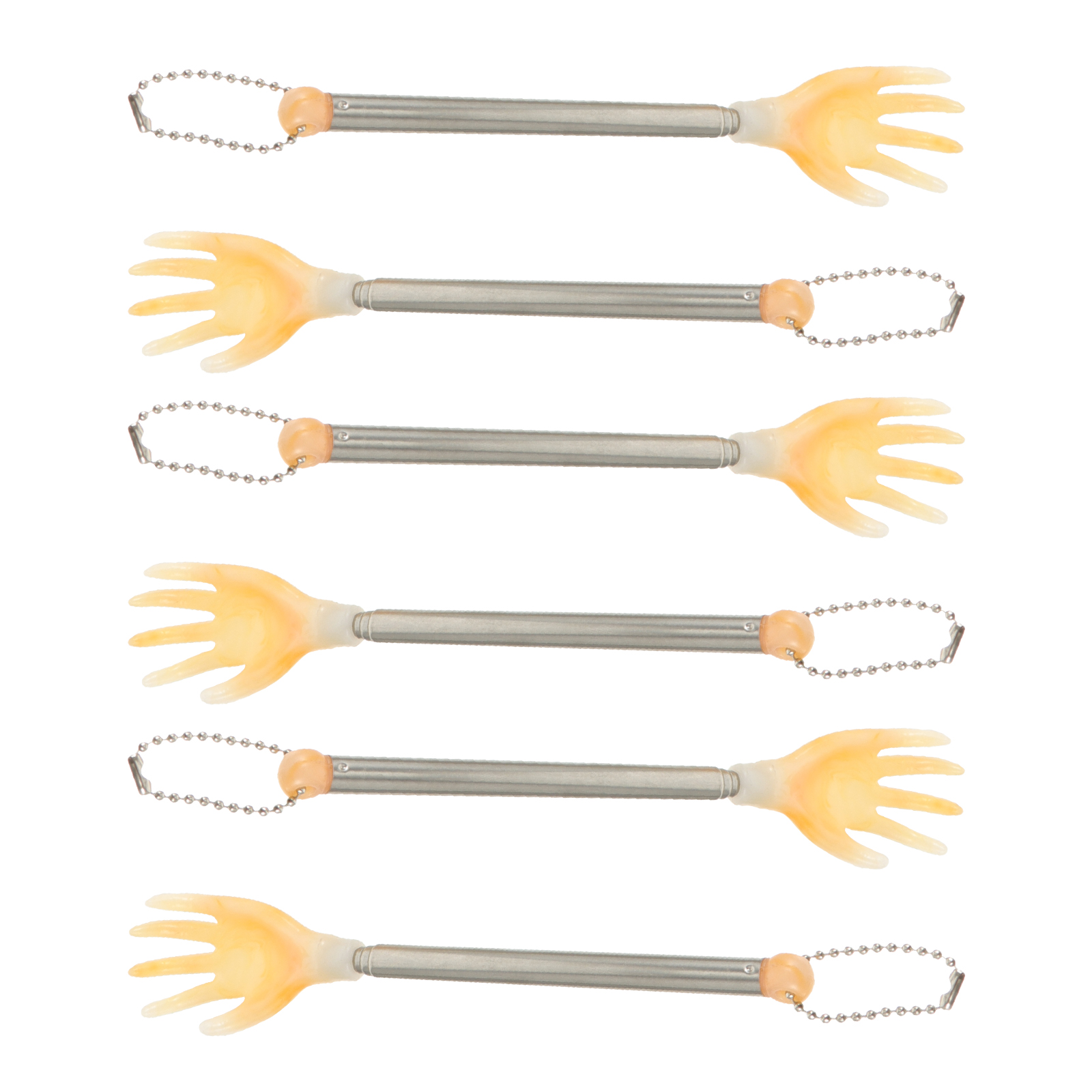 6 Pcs Back Scratcher Device Finger Tickling Itch Relief Tool Man ...