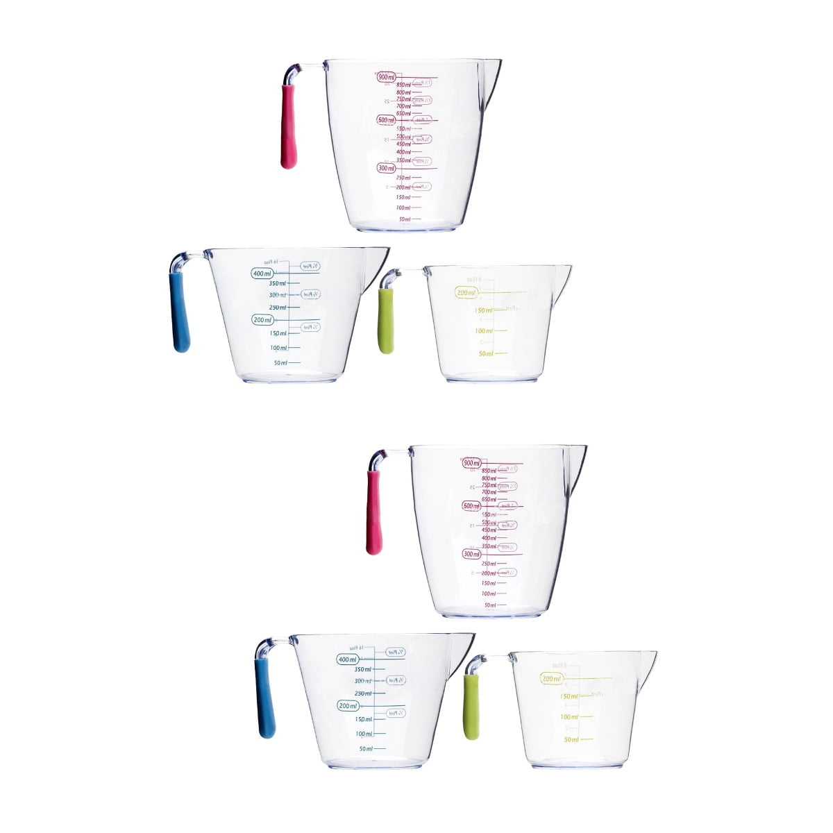 6 Pcs Baking Measuring Cup Liquid Cups Plastic for Milk Graduated ...