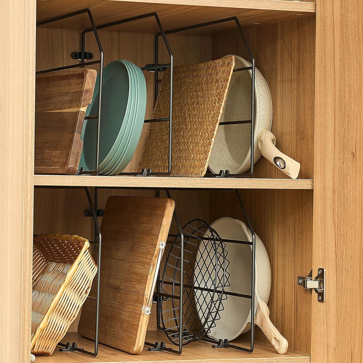 6 Pcs Baking Sheet Organizer 12" x 20" Tray Dividers for Cabinets Kitchen Cabinet Dividers ...