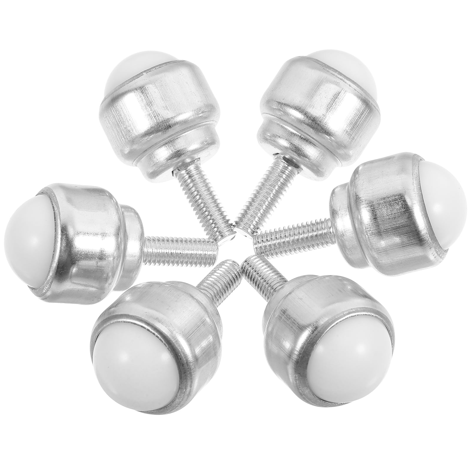 6pcs Nylon Ball Transfer Casters with Threaded Stem 360° Universal ...