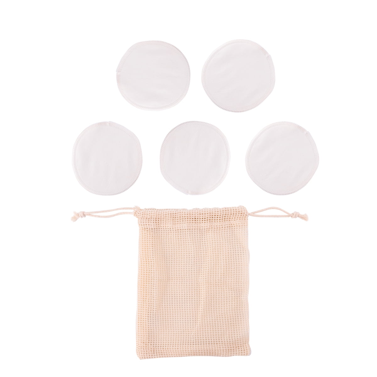 6 Pcs Bamboo Fiber Pads Easy to Use Makeup Remover Pads Washable Face ...