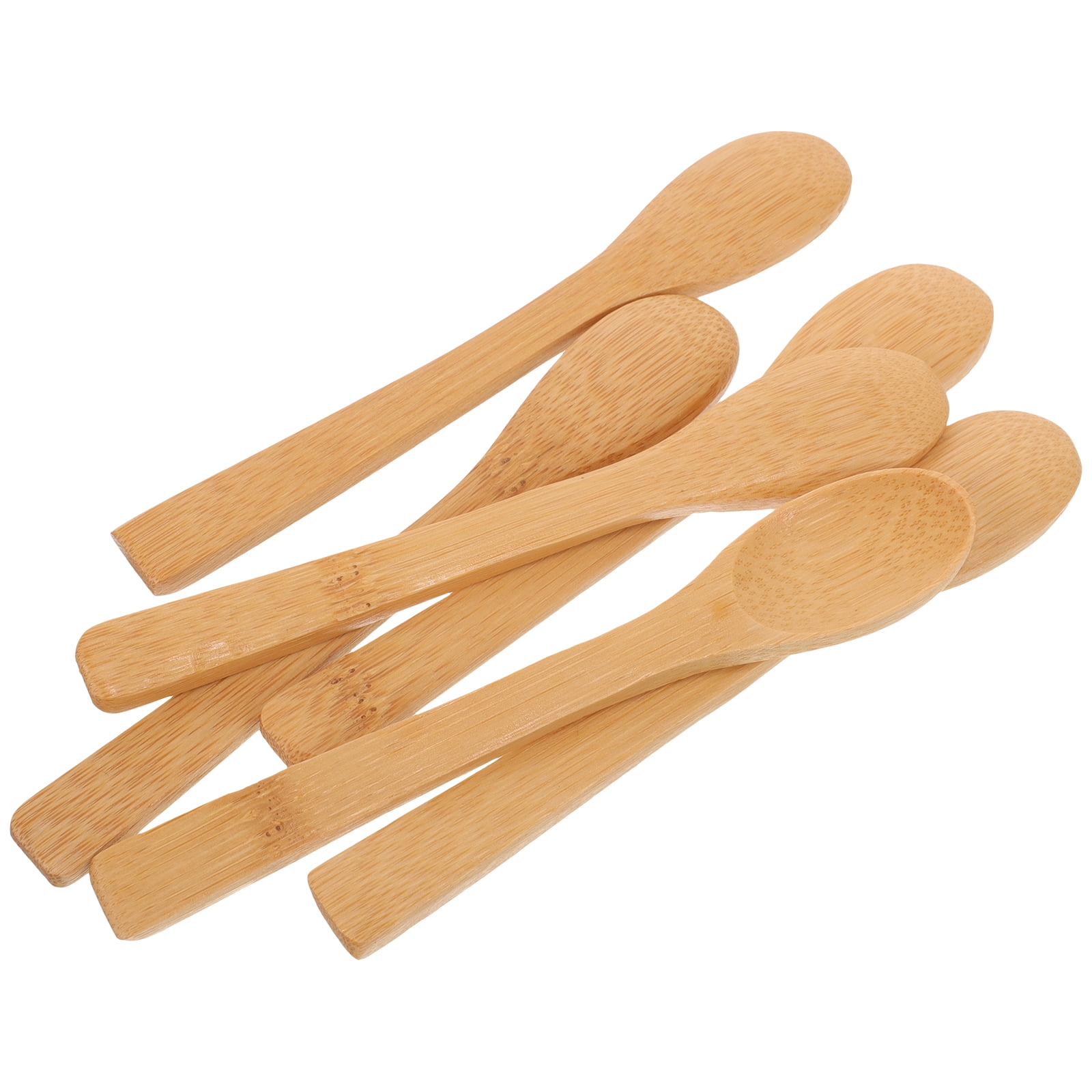 6 Pcs Bamboo Honey Spoon Reusable Spoon Bamboo Spoon Long Handle Spoon ...