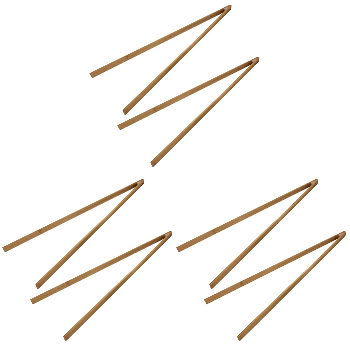 6 Pcs Bamboo Trash Tongs Grabber Trash Clamp Durable Litter Picker ...