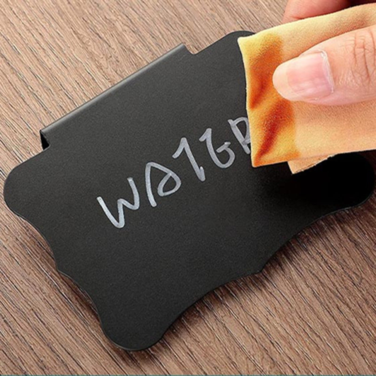 6 Pcs Basket Labels for Storage Bins, Black Removable Bin Labels with ...