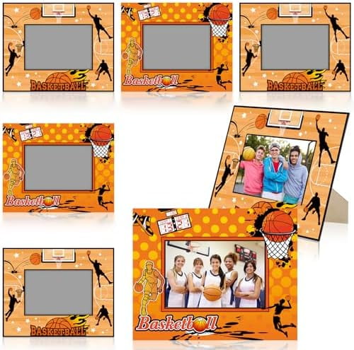 6 Pcs Basketball Picture Frame Wooden Sport Themed Photo Frames 4x6 ...