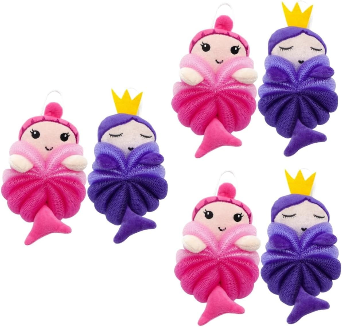 6 Pcs Bath Ball Back Sponge Cute Bath Sponges Loufas Body Loofahs Kids ...