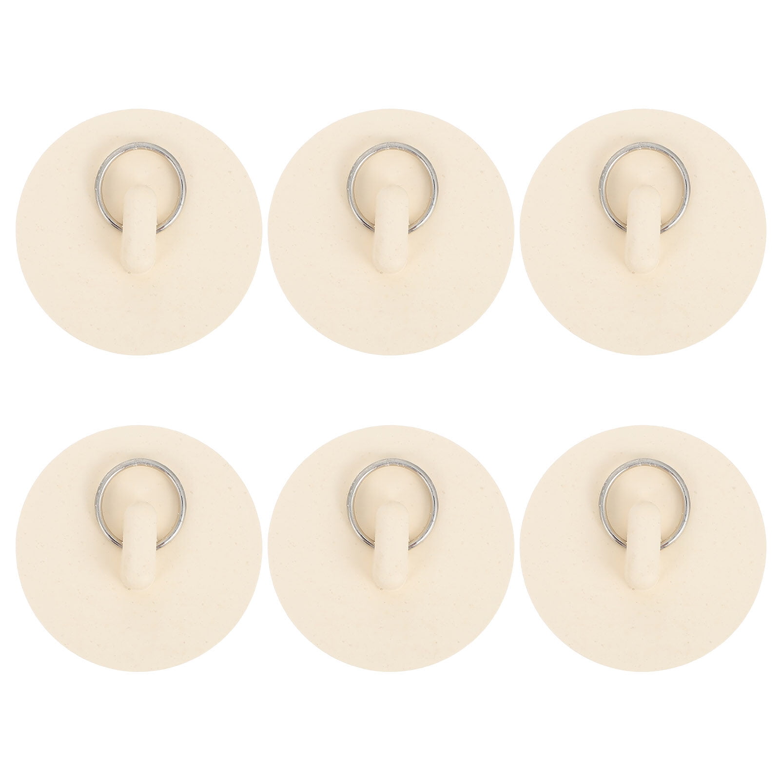 6 Pcs Bath Plug Rubber Sink Stopper Bath Stopper 4.77X4.3X1.1 White ...