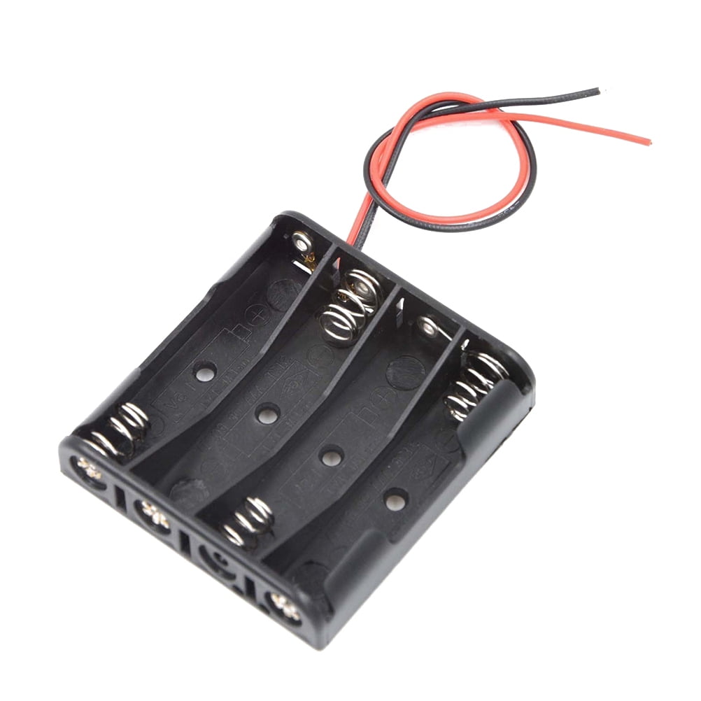6 Pcs Battery Case with Leads Battery Case with Wire Connector 4 AAA ...