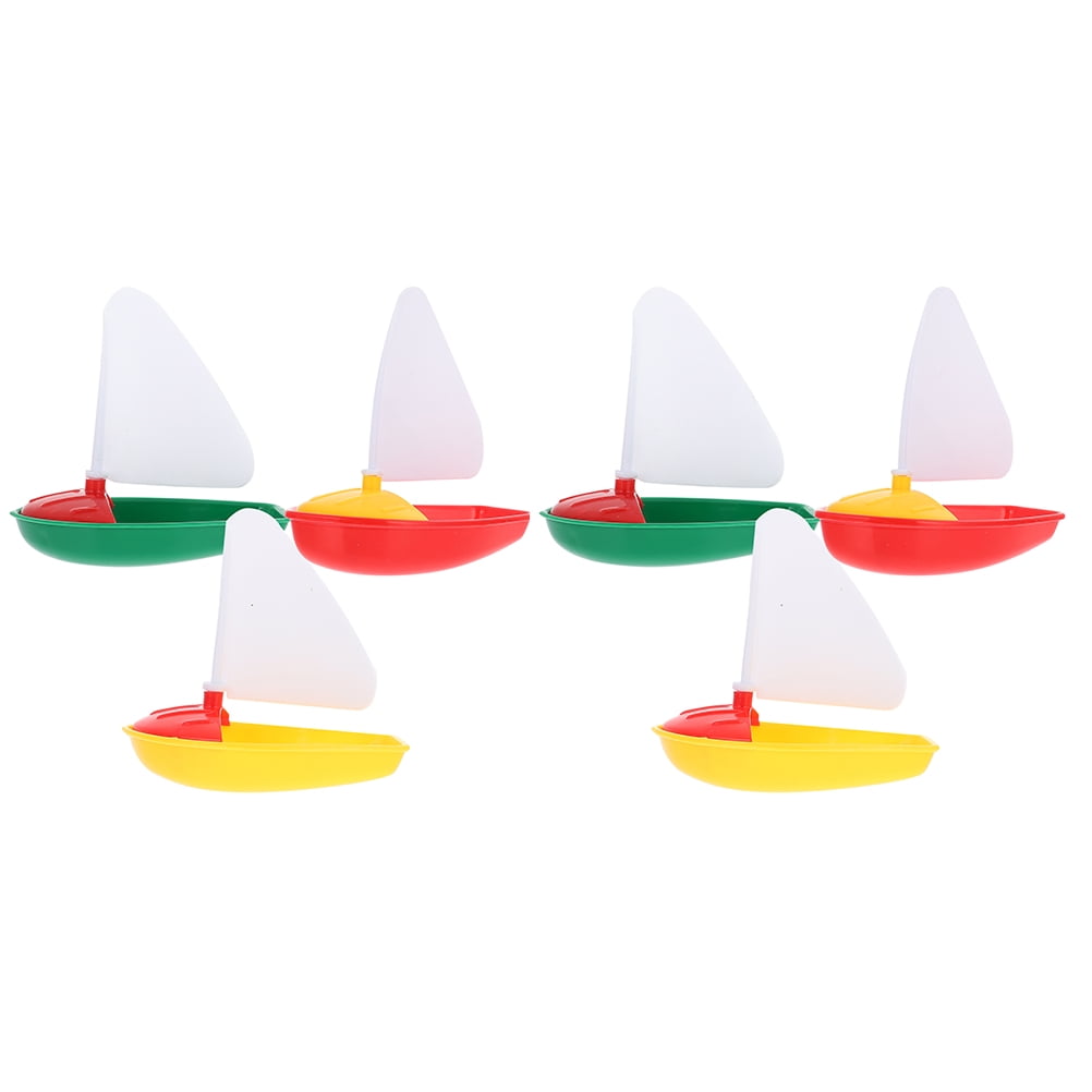 6 Pcs Beach Sailing Kids Outdoor Playsets Toy Sailboat Figure Nautical ...