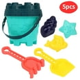 6 Pcs Beach Sand Toy, Sand Castle Building Kit, Bucket, Shovel and Rake ...