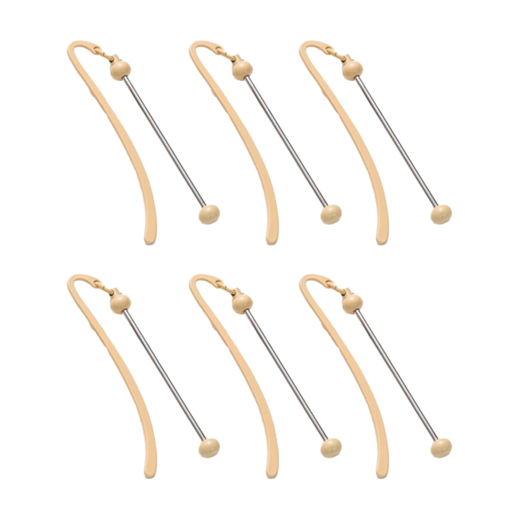 6 Pcs Beadable Bookmarks Metal Bookmarks Page Markers Handmade Bead ...