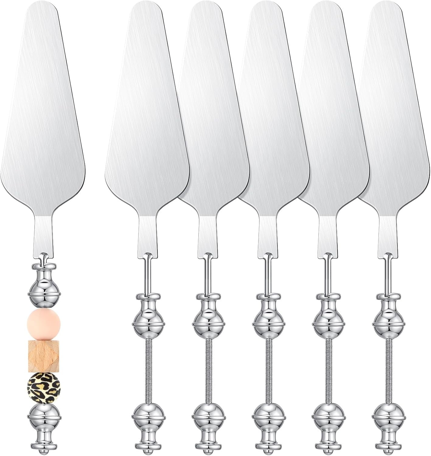 6 Pcs Beadable Pizza Pie Server Spatula DIY Decorative Beaded Cake ...