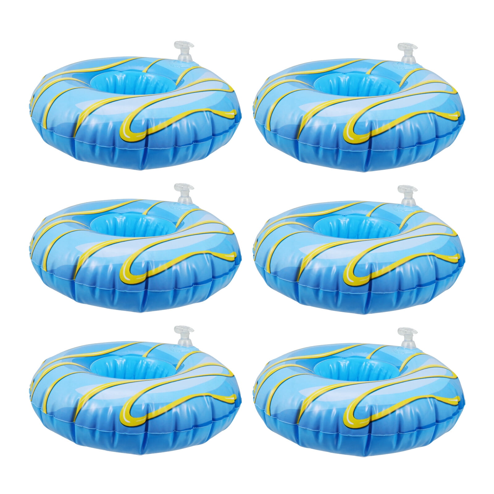 6 Pcs Floating Drink Holders for Beverages - Polka Beer Floaties Pool ...