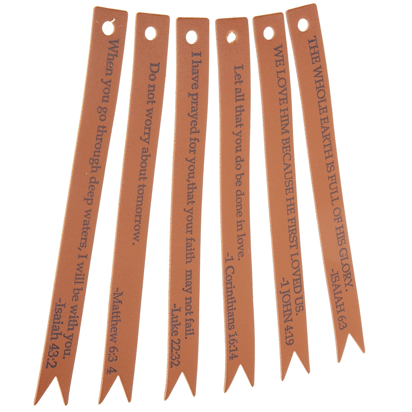 6 Pcs Bible Bookmark Leather Bookmarks for Men Swallowtail Handmade ...