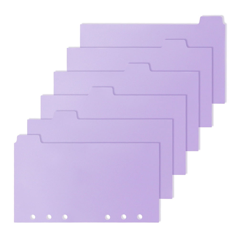 WHAMVOX PP Material Violet Binder dividers with Writable Tabs for Loose ...