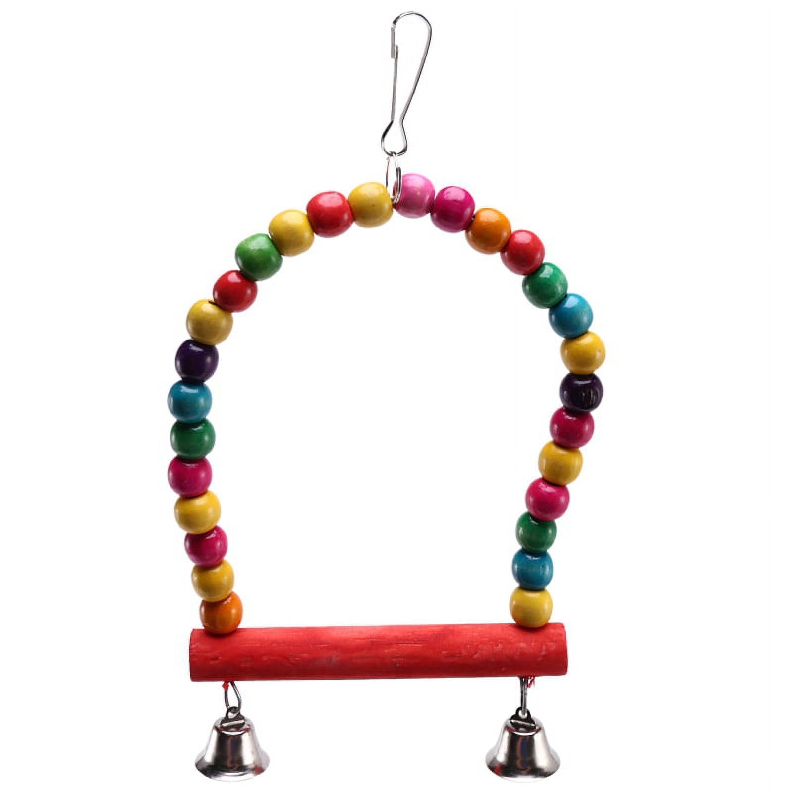 6 Pcs Bird Parrot Toys, Bird Swing Toy Colorful Chewing Hanging Hammock ...