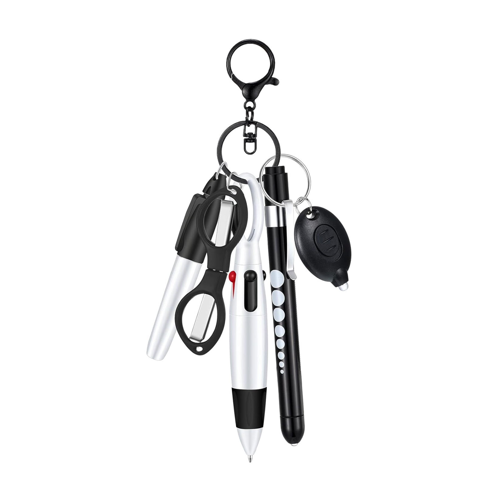6 Pcs Black Nurse Pen Set, Including Permanent Marker, Retractable ...