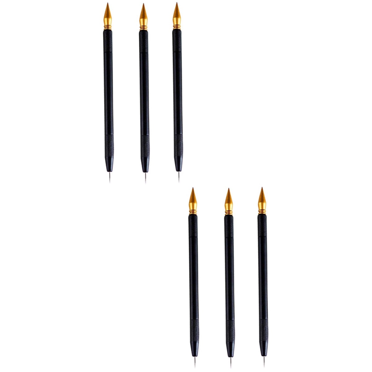 6 Pcs Black in Scratchboard Tools Paint Brush Set Child - Walmart.com