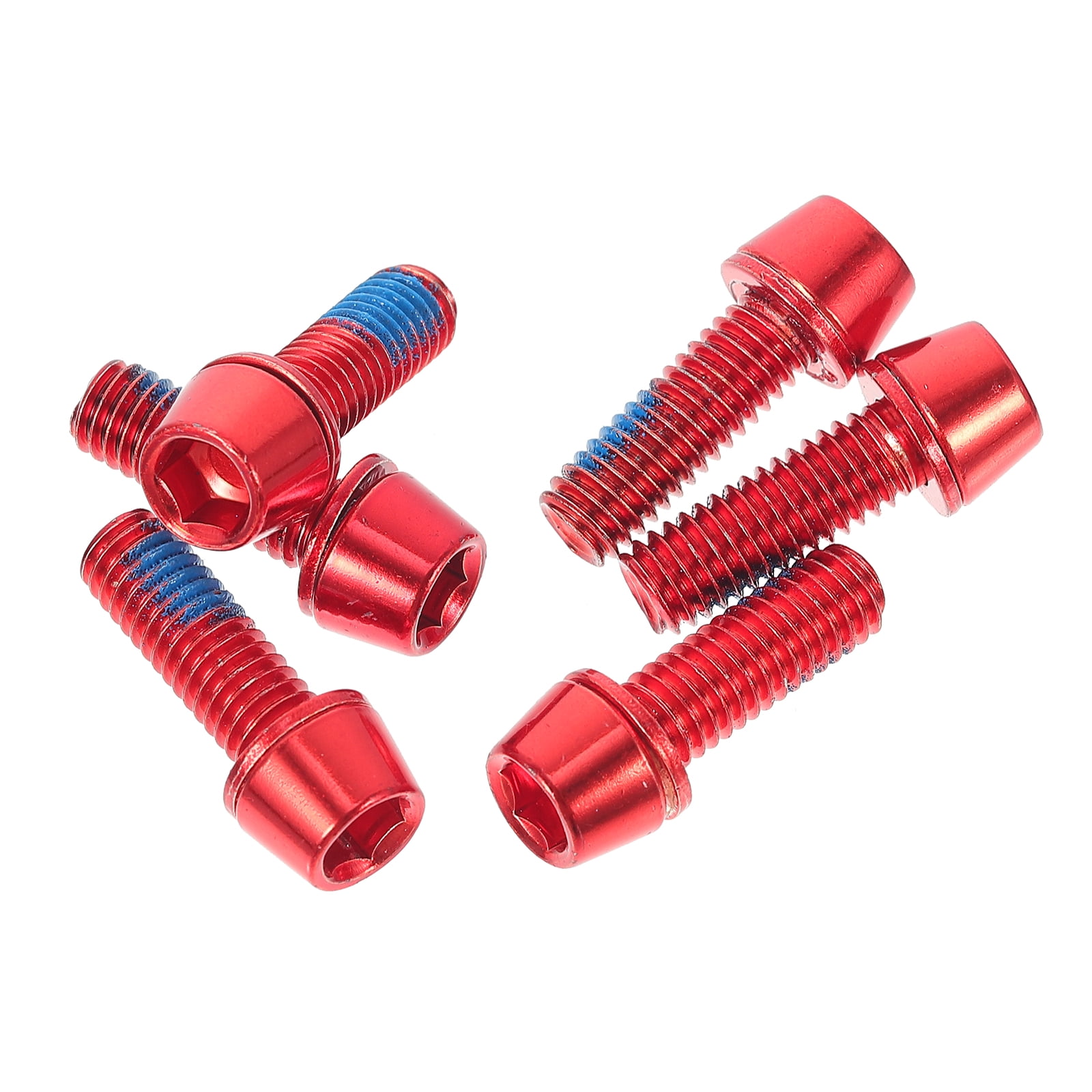 6 Pcs Bolts Bike Bicicleta Screw Titanium Alloy Brake Disc Red ...