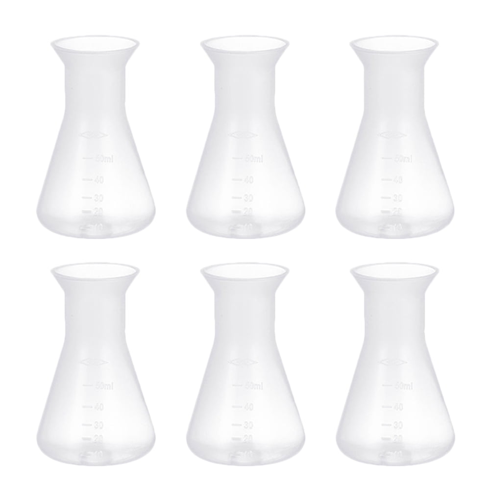 Raindrops Erlenmeyer Flasks Transparent 6Pcs 2x1.97x1.97in - Walmart.com