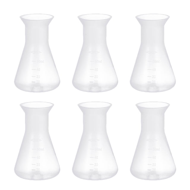 Raindrops Erlenmeyer Flasks Transparent 6Pcs 2x1.97x1.97in - Walmart ...