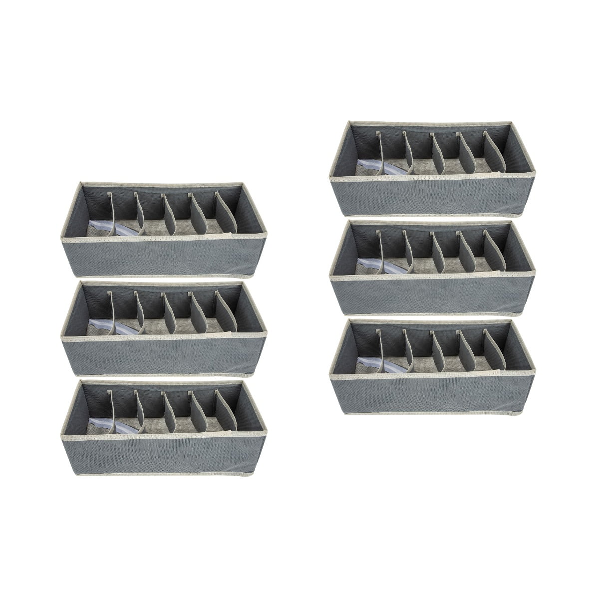 6 Pcs Bra Storage Box Underwear Storage Holder Plastic Drawer Dresser ...