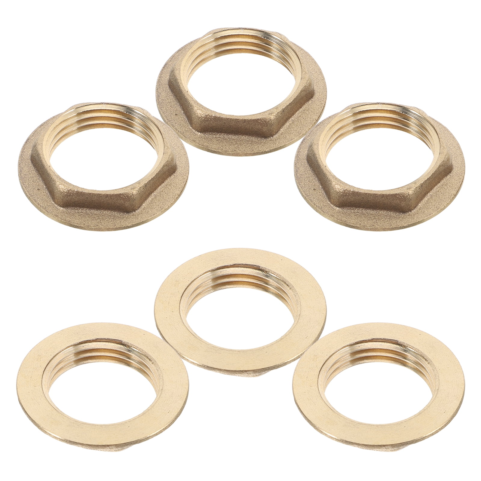 6 Pcs Brass Nozzle Lock Nut Inserts Cabinet Charm Shells Decor ...