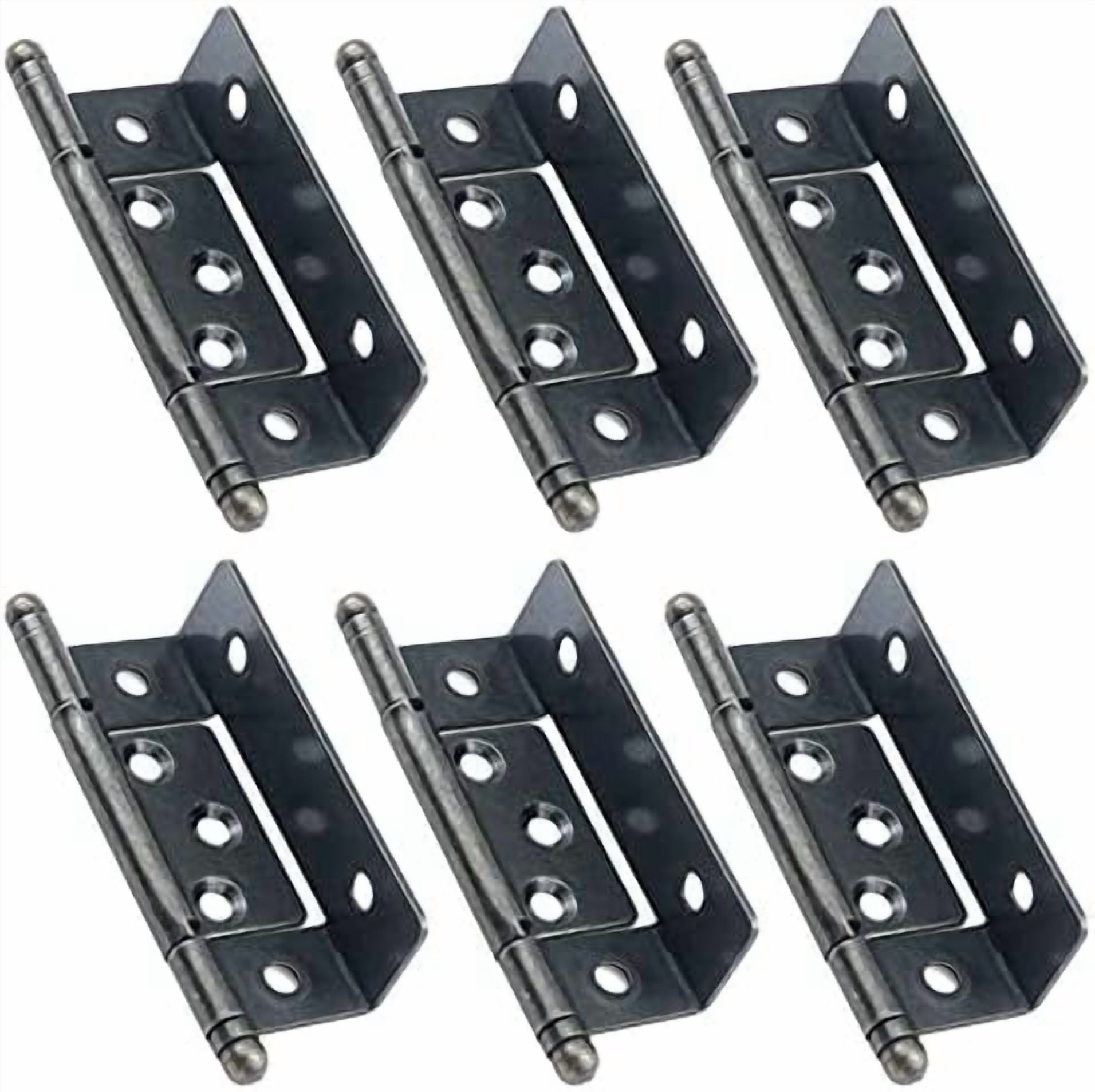 6 Pcs Bronze Full Inset Partial Wrap Cabinet Hinges 3.5-inch Semi ...